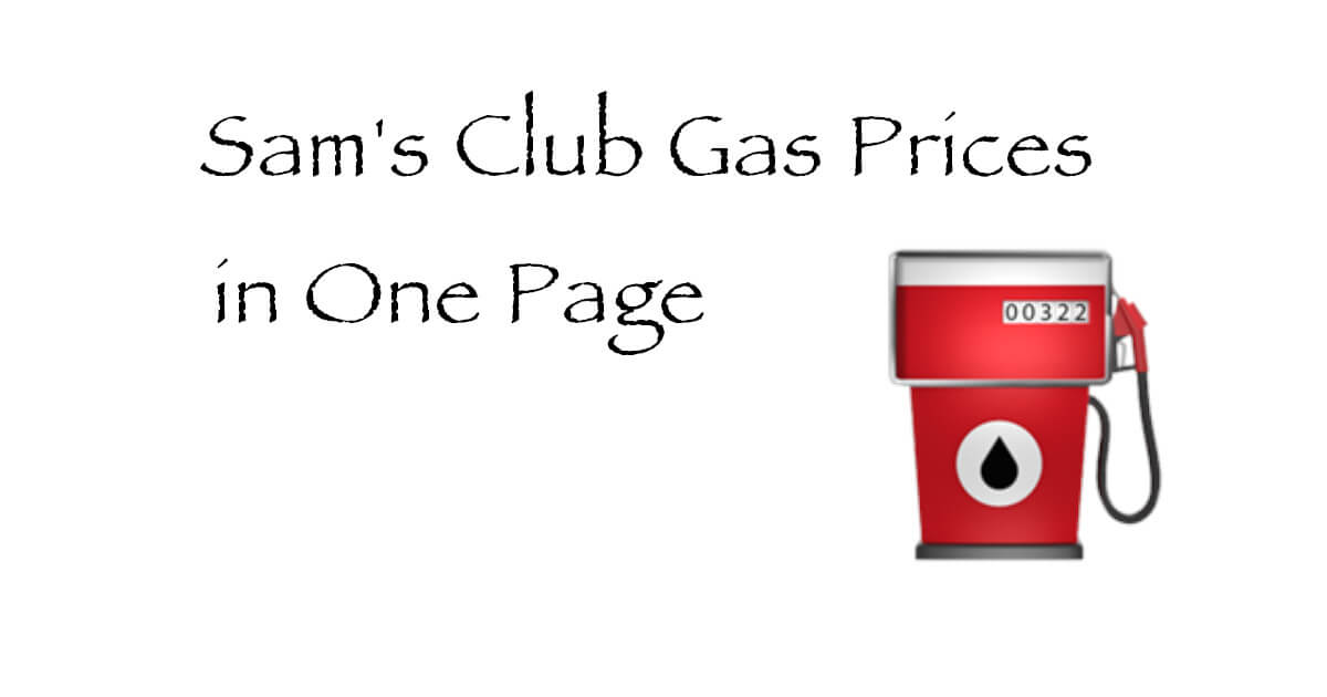 ⛽ Sam's Club Gas Prices in California state in one page | Arul John