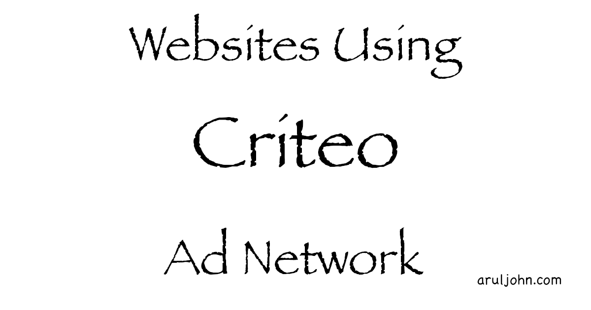 List of 1440 Websites Using Criteo